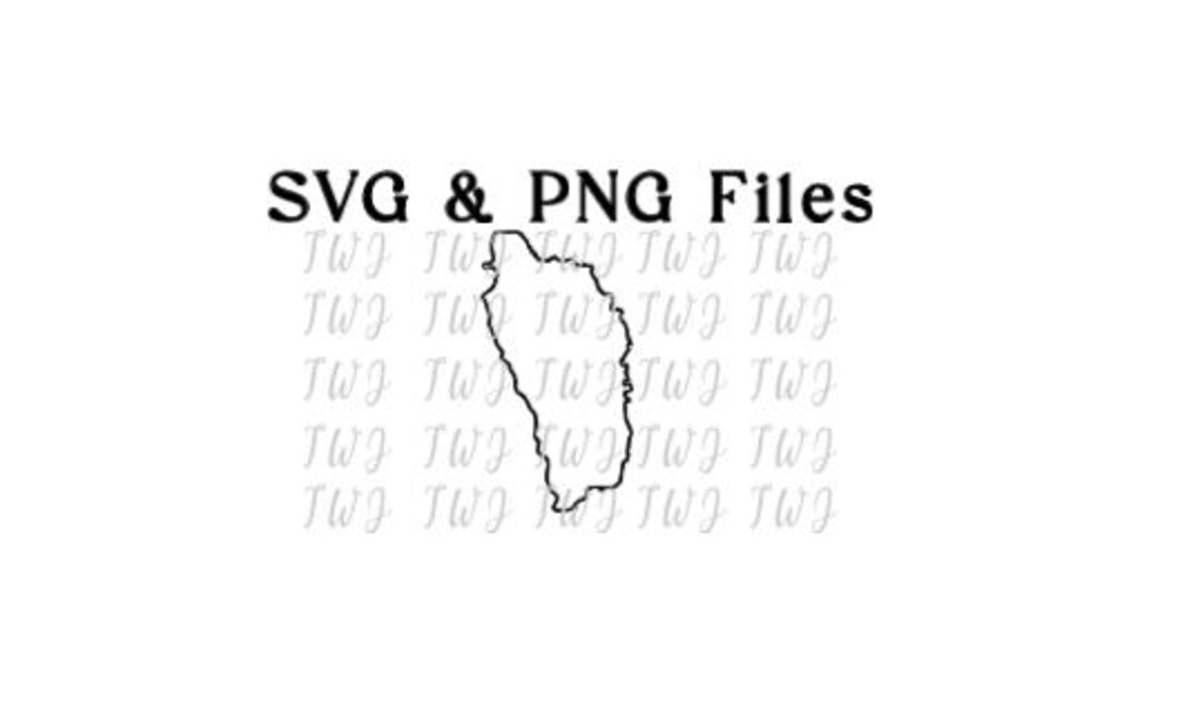 Dominica Outline SVG and PNG Files for Cricut, Silhouette, and Other ...