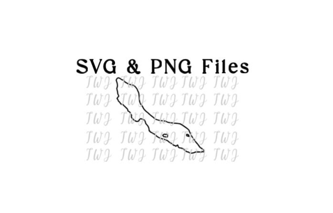 Curacao Outline SVG and PNG Files for Cricut, Silhouette, and Other ...