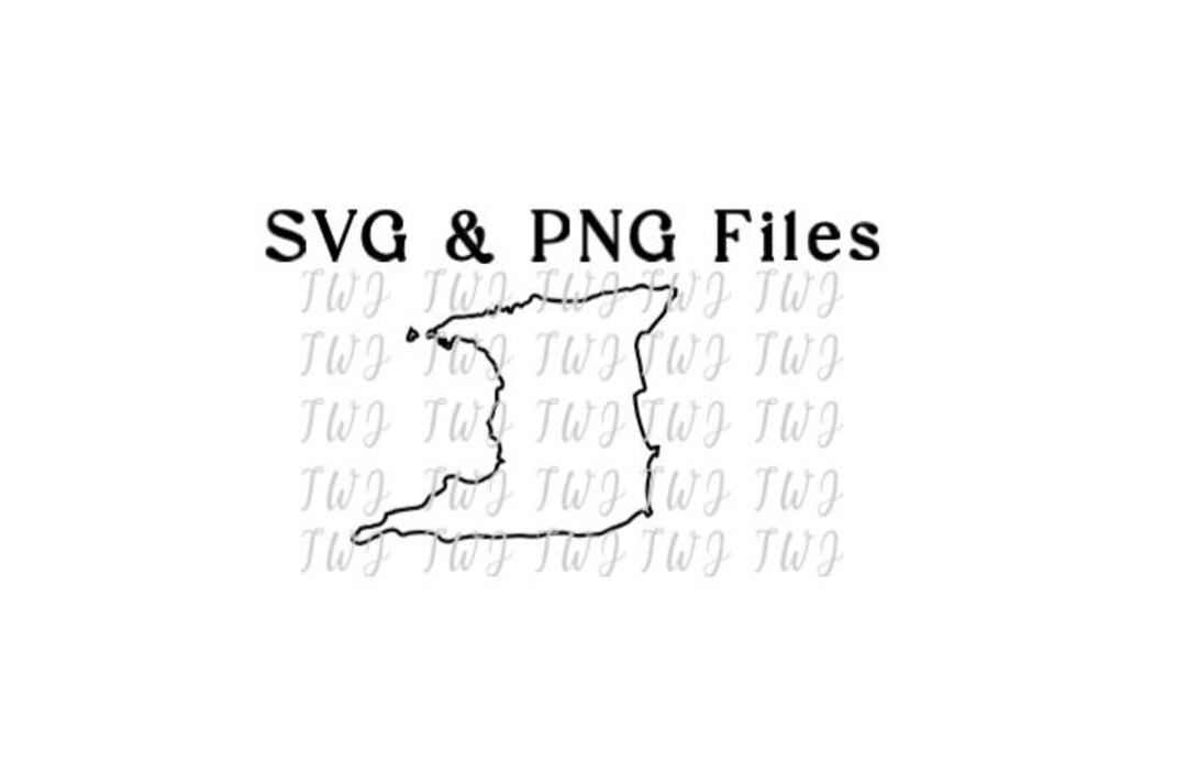 Trinidad Outline SVG and PNG Files for Cricut, Silhouette, and Other ...
