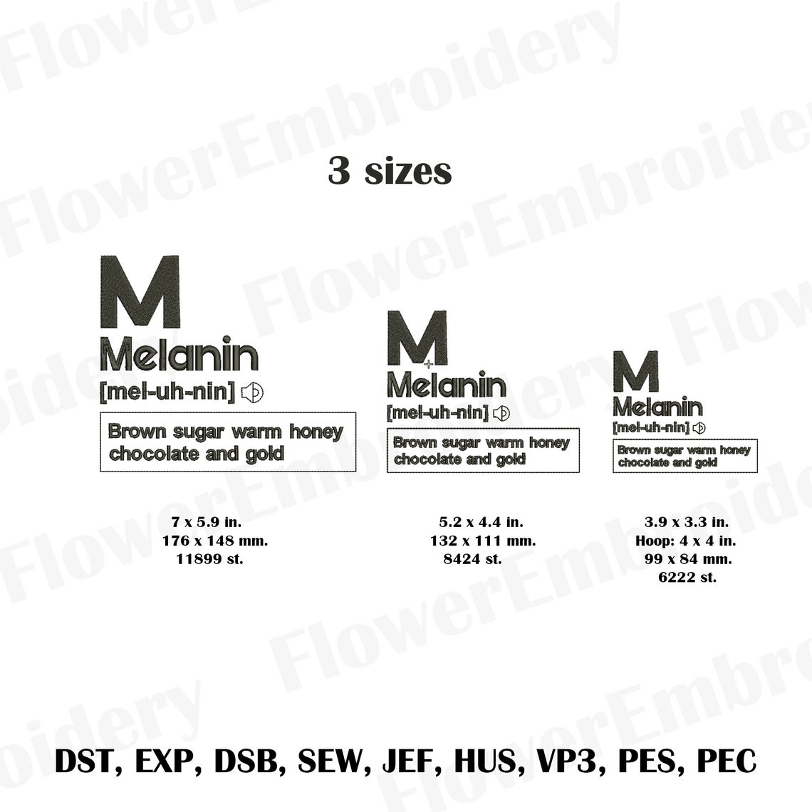 Melanin Machine Embroidery Design Black Embroidery Designs - Etsy