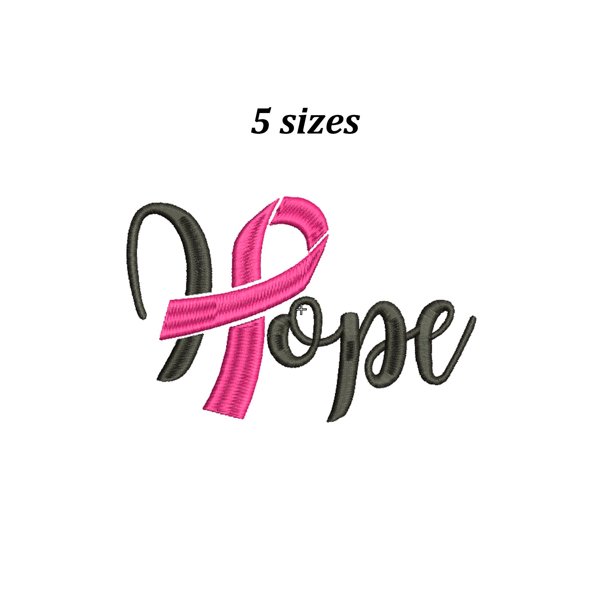 Hope breast cancer design Awareness ribbon embroidery design | Etsy