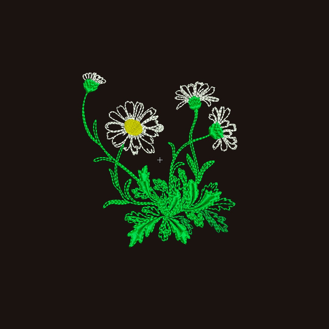 Daisy Flower Machine Embroidery Design Wildflower Embroidery Design ...