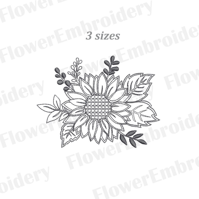 Sunflower Machine Embroidery Designs Embroidery Designs Pes - Etsy