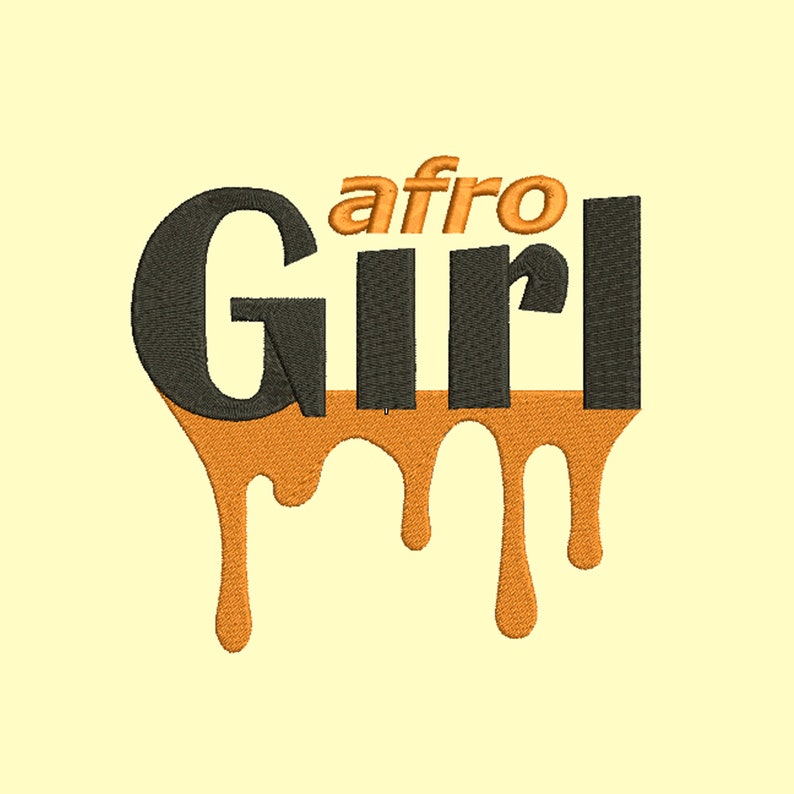 Afro Girl Embroidery Design: Melanin Queen (10 Formats) - Etsy
