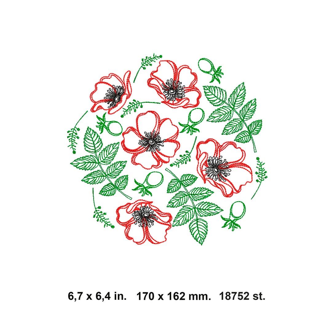 Flower Machine Embroidery Design Wild Flower Machine Embroidery Machine ...