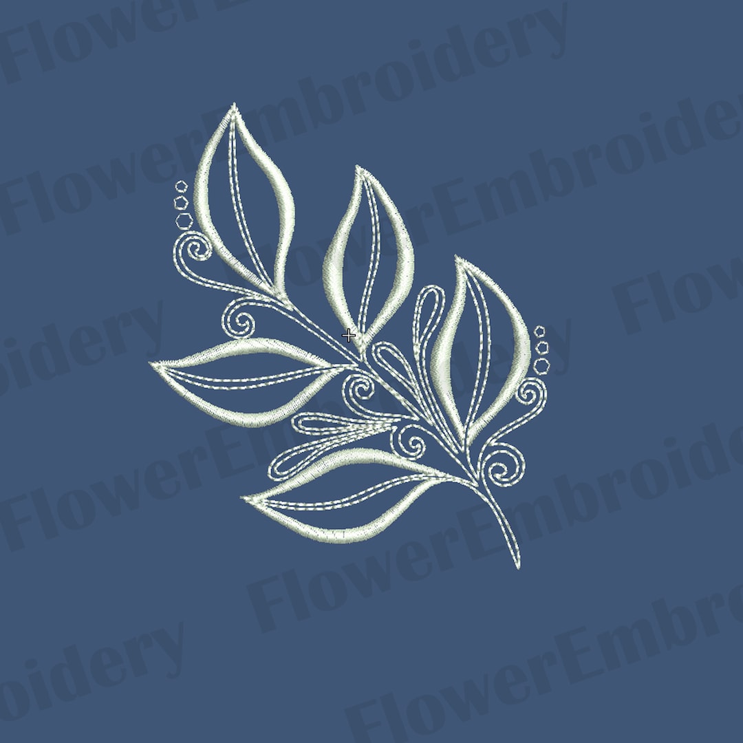 Leaves Machine Embroidery Design Flower Machine Embroidery Design ...