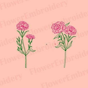 Machine Embroidery Carnation Carnation Machine Embroidery Design ...