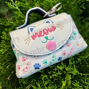 ITH Mini Bag I Love Cat Machine Embroidery Kitty Embroidery Cat Paw ...