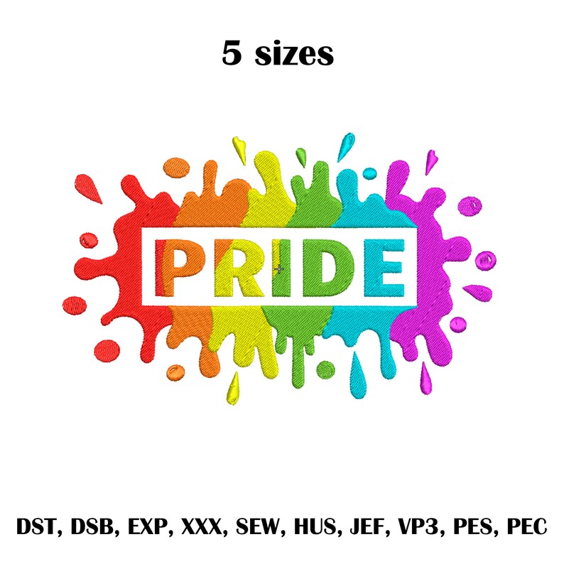 Pride Love Symbol Embroidery Design Gay Rainbow Flag Design | Etsy