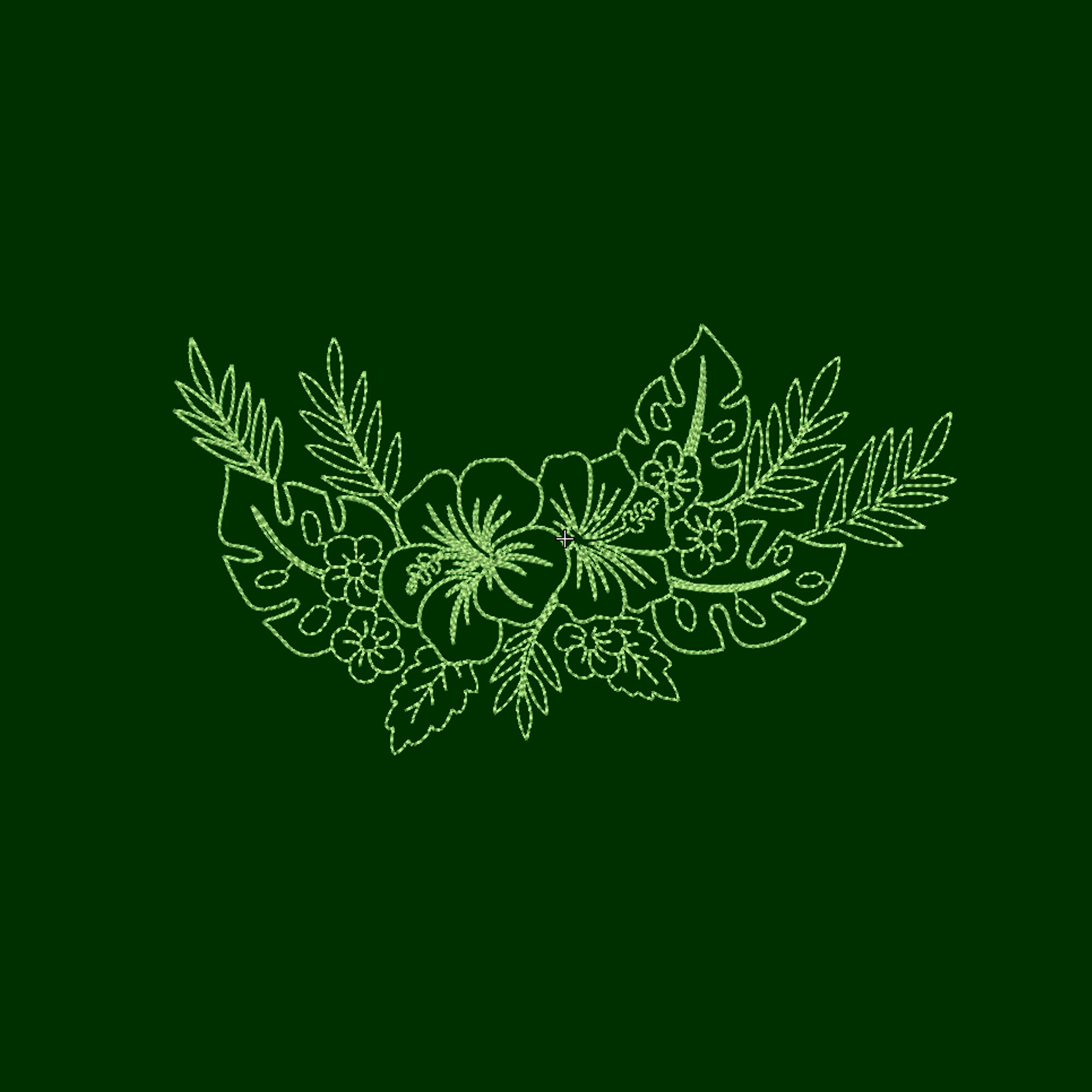 Embroidery flowers exotic Tropical machine embroidery designs | Etsy