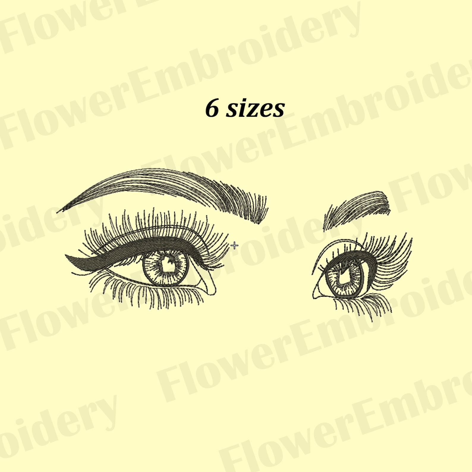 Machine Embroidery Designs Woman Eyes Embroidery Design Look - Etsy