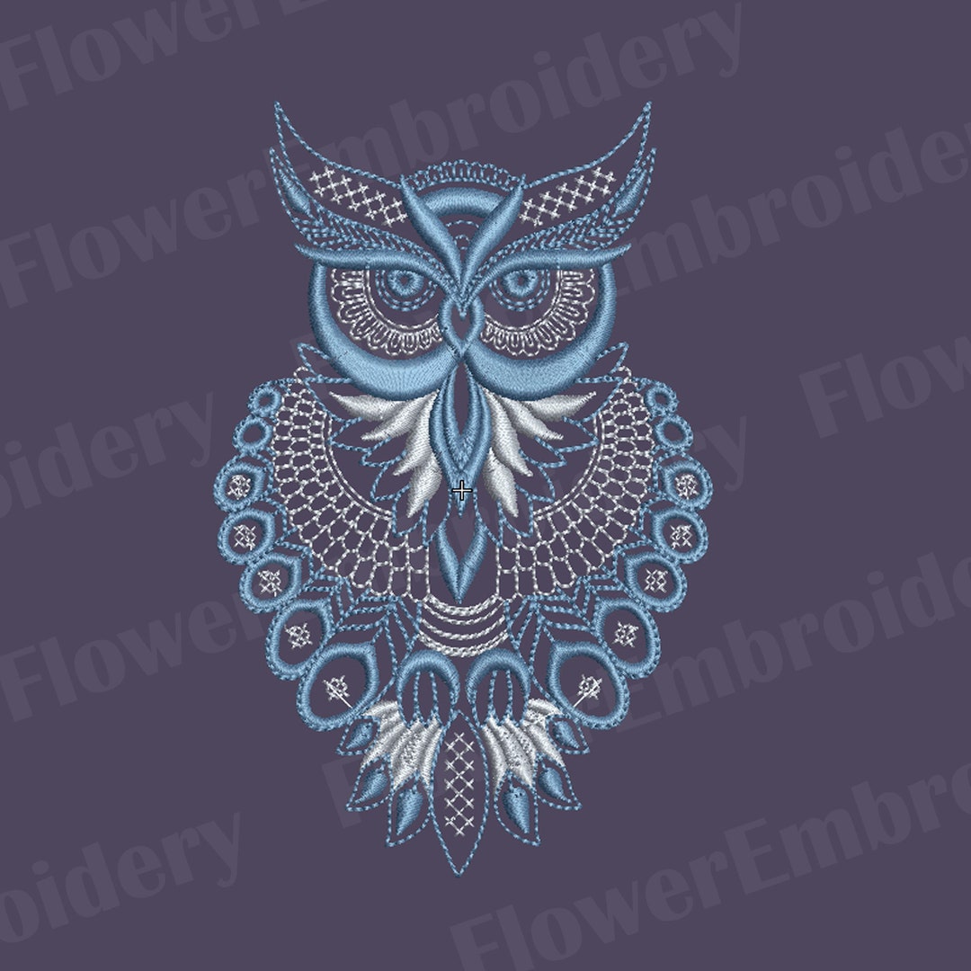 Machine Embroidery Design Owl 4x6 in INSTANT DOWNLOAD Embroidery ...