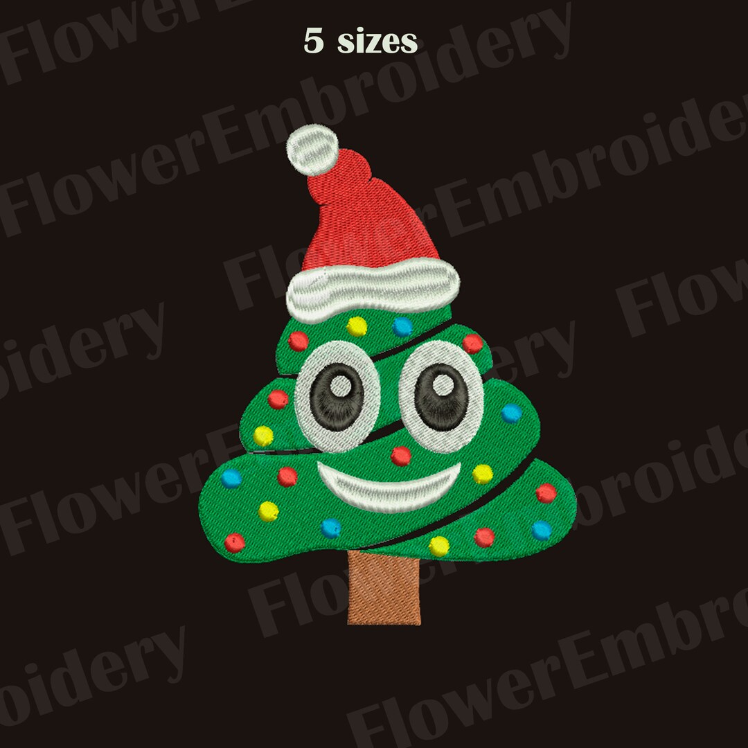 Christmas Poop Machine Embroidery Design PES 4x4 Christmas Files Merry ...