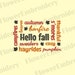 Hello Fall Machine Embroidery Design: Pumpkin Bonfire (10 Formats) - Etsy