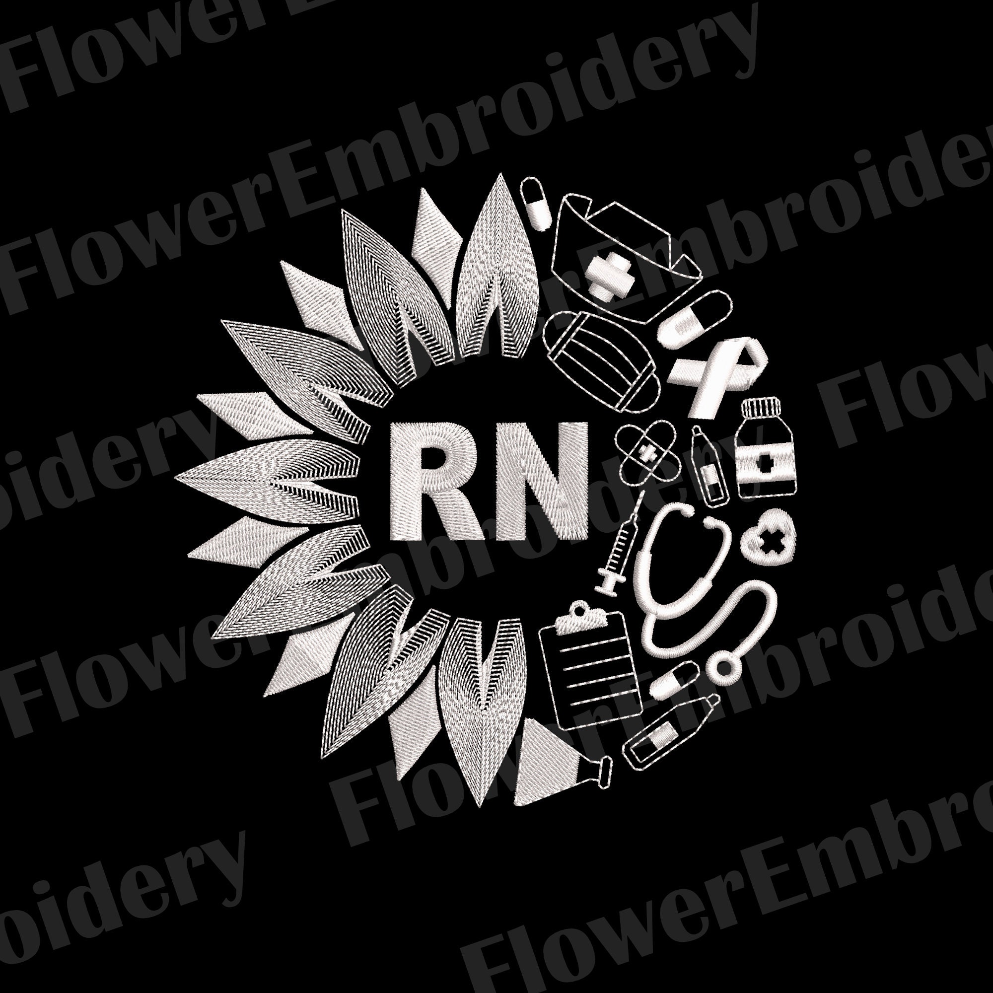 Nurse Machine Embroidery Design Medical Embroidery Stethoscope - Etsy