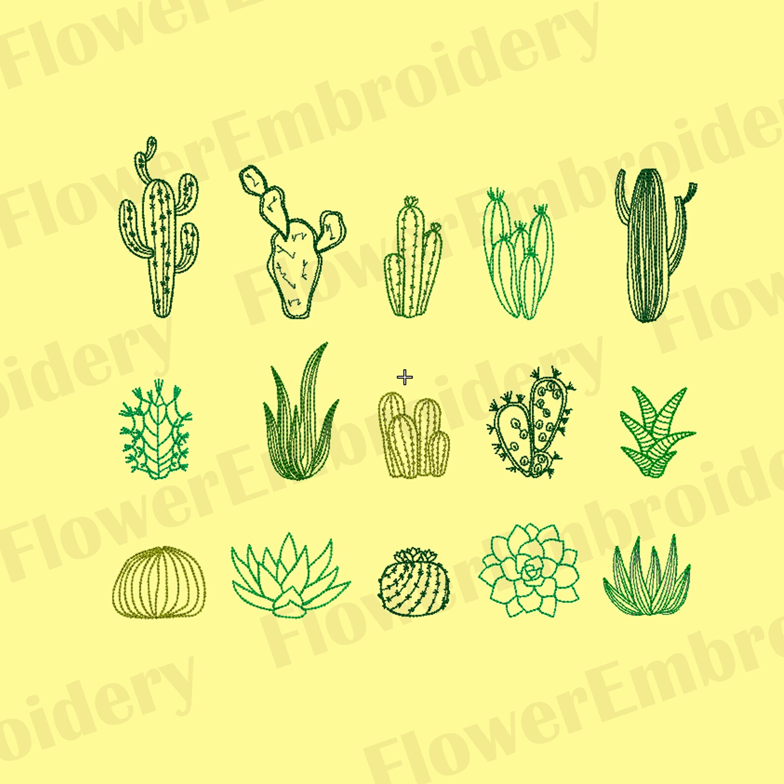 Cactus Embroidery Design Machine Embroidery Designs Cactus - Etsy Canada