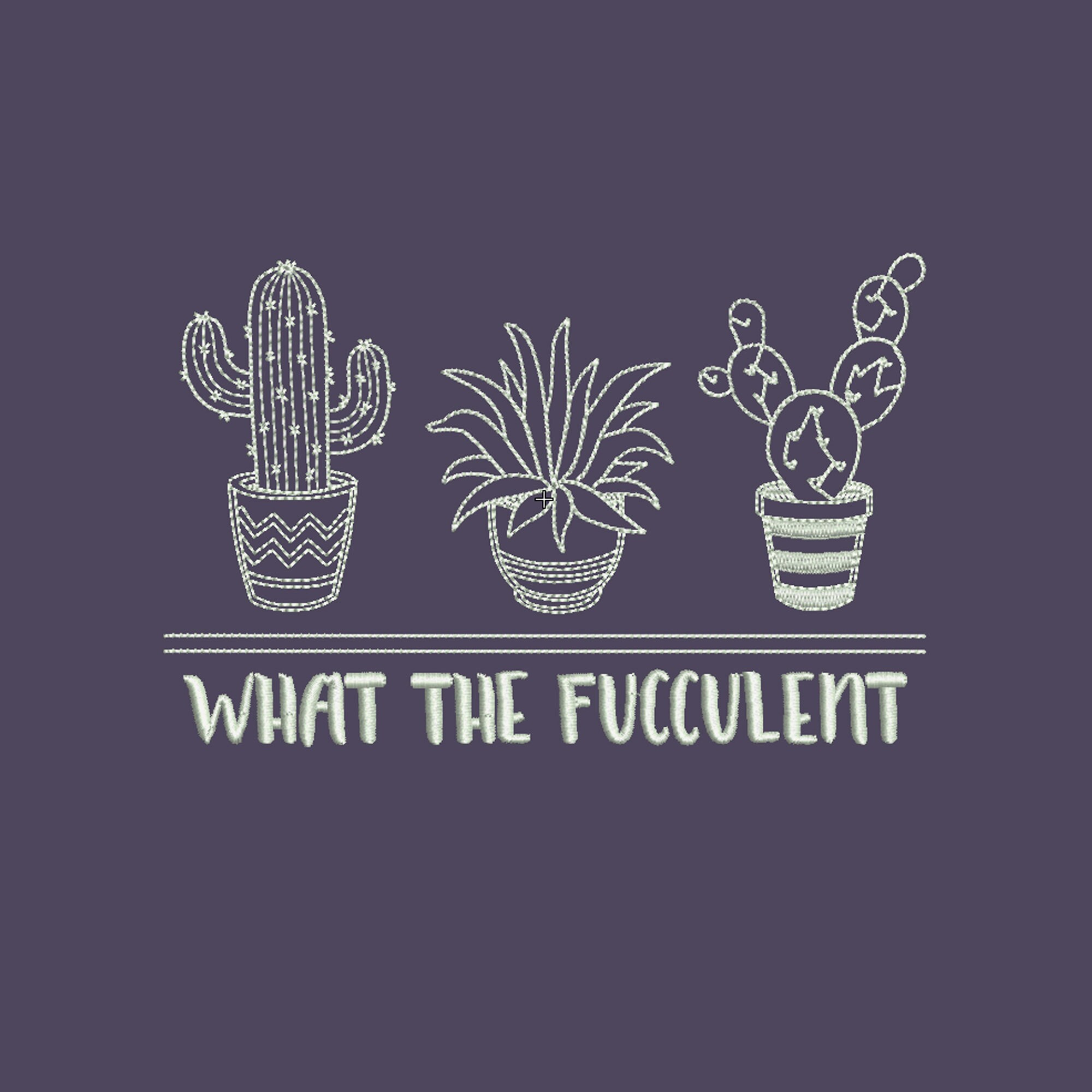 What the Fucculent Cactus embroidery design Plant embroidery | Etsy