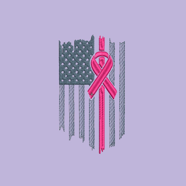 Awareness Ribbon Embroidery Design Cancer Ribbon Pes File | Etsy