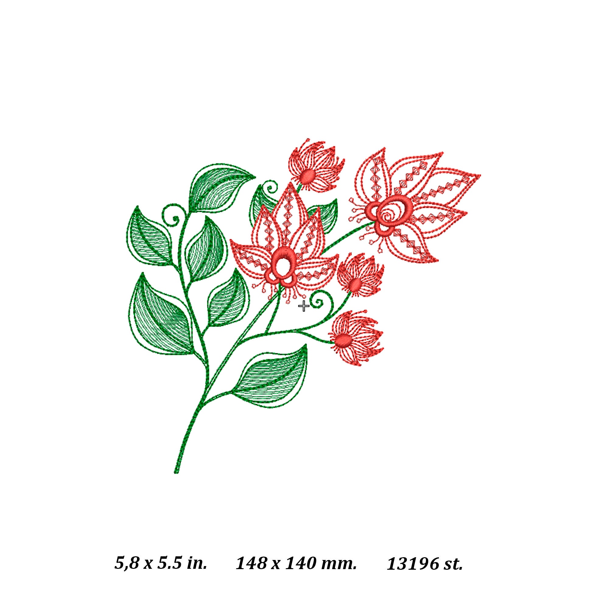 Machine Embroidery Design Flora Flower Embroidery Pattern for | Etsy