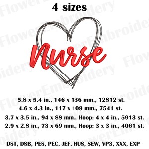 Nurse Machine Embroidery Design Medical Embroidery Stethoscope ...