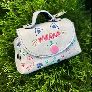ITH Mini Bag I Love Cat Machine Embroidery Kitty Embroidery Cat Paw ...
