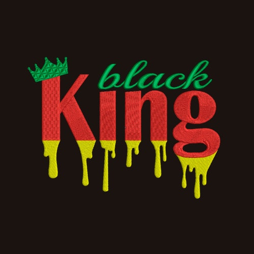 Black King Embroidery Design African American Embroidery Black - Etsy