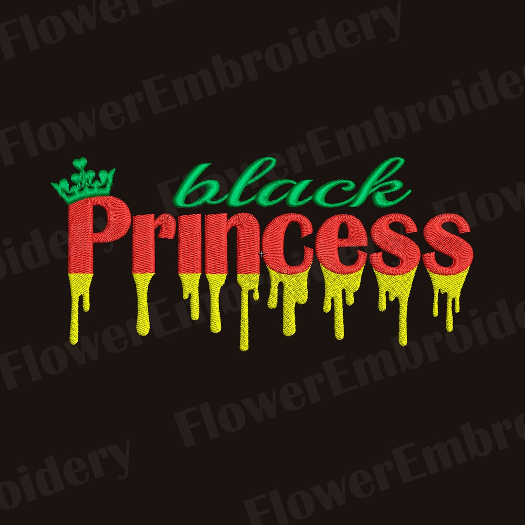 Black Princess Embroidery Design: African American Woman (digital ...