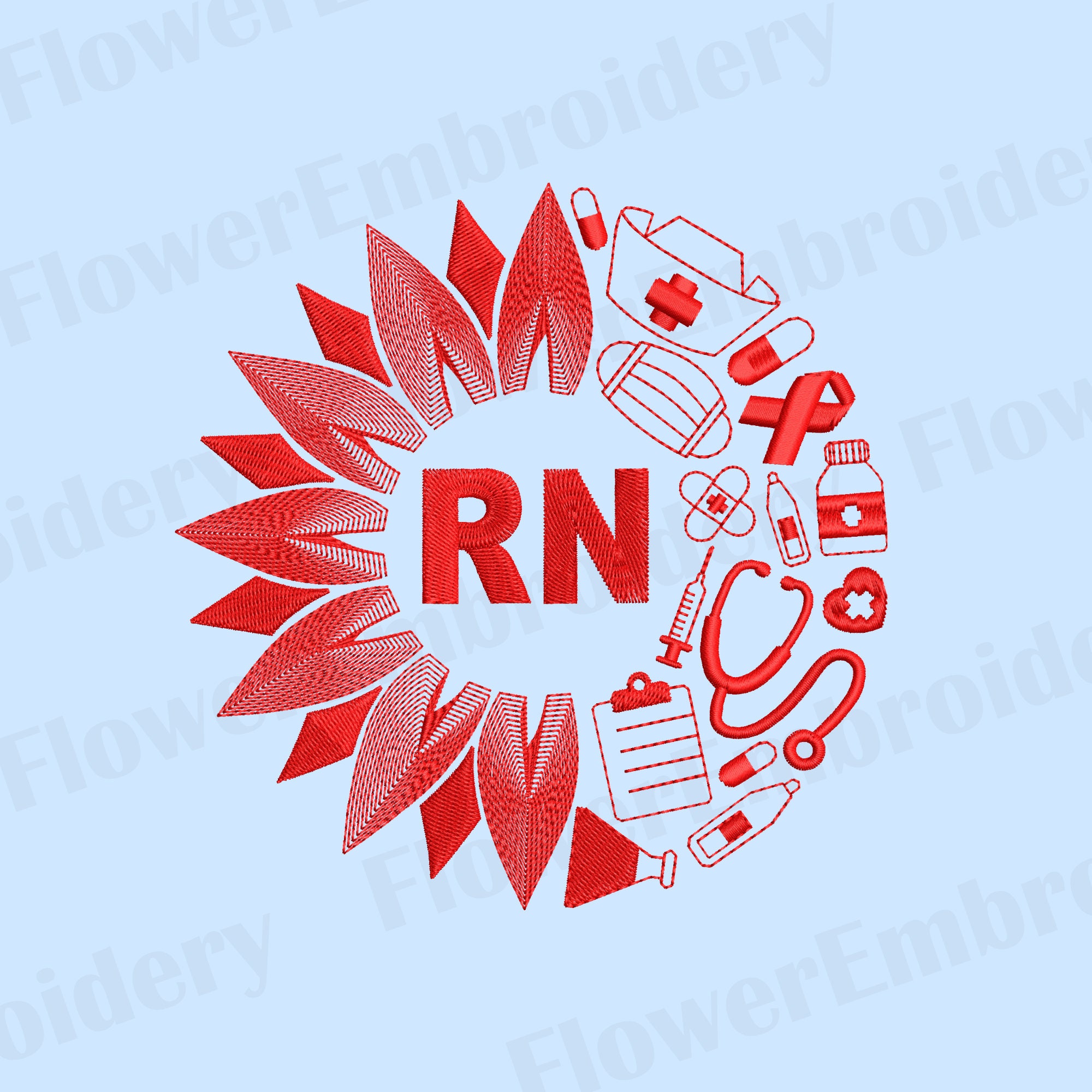 Nurse Machine Embroidery Design Medical Embroidery Stethoscope - Etsy