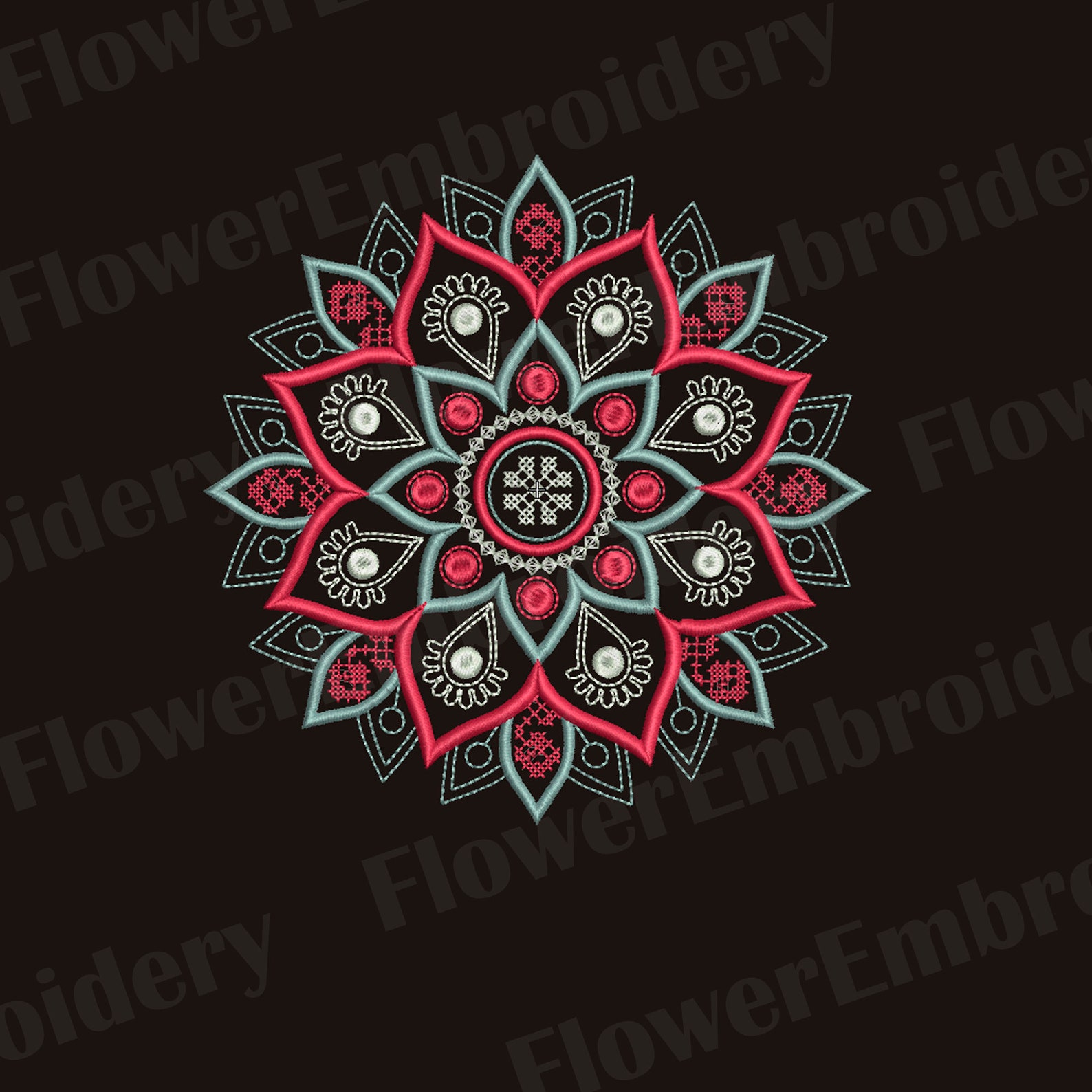 Mandala Machine Embroidery Design Flower Embroidery Design Embroidery ...