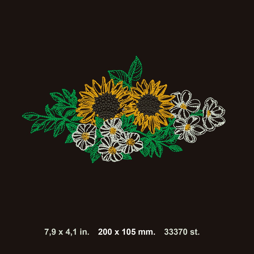 Wildflowers Embroidery Set Мachine Embroidery Designs Wildflower ...