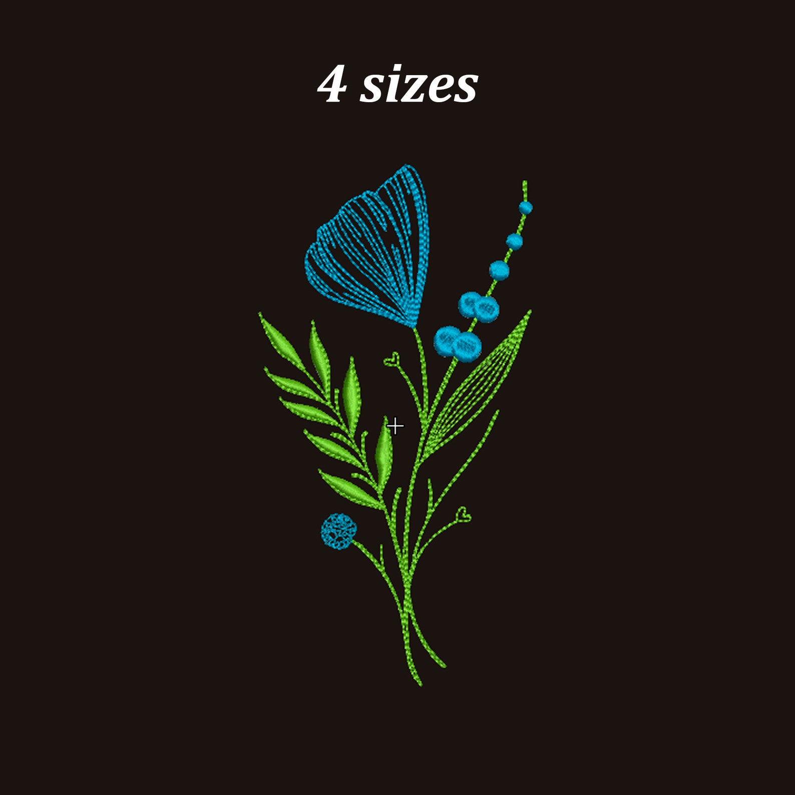 Simple Flower Embroidery Machine Wildflower Embroidery Design | Etsy