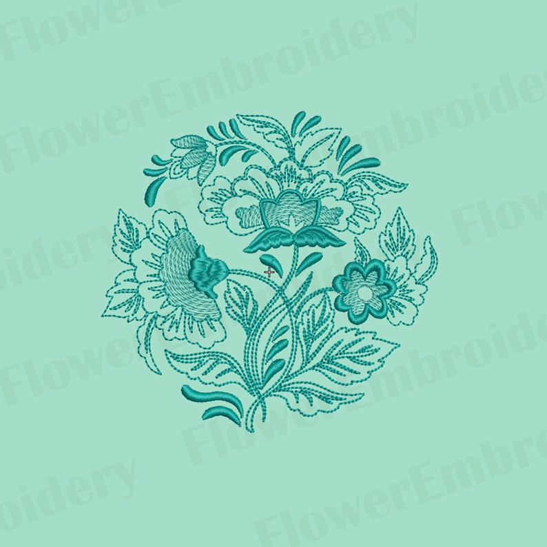 Machine Embroidery Design Flora Folk Art Embroidery Pattern - Etsy