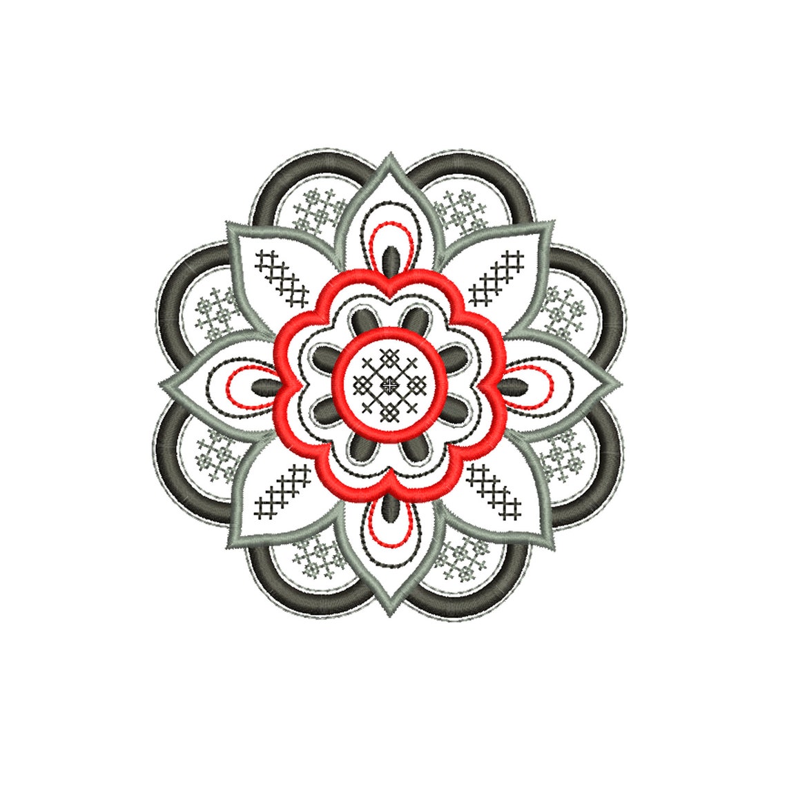 Floral Mandala Embroidery Design Mandala Machine Embroidery - Etsy