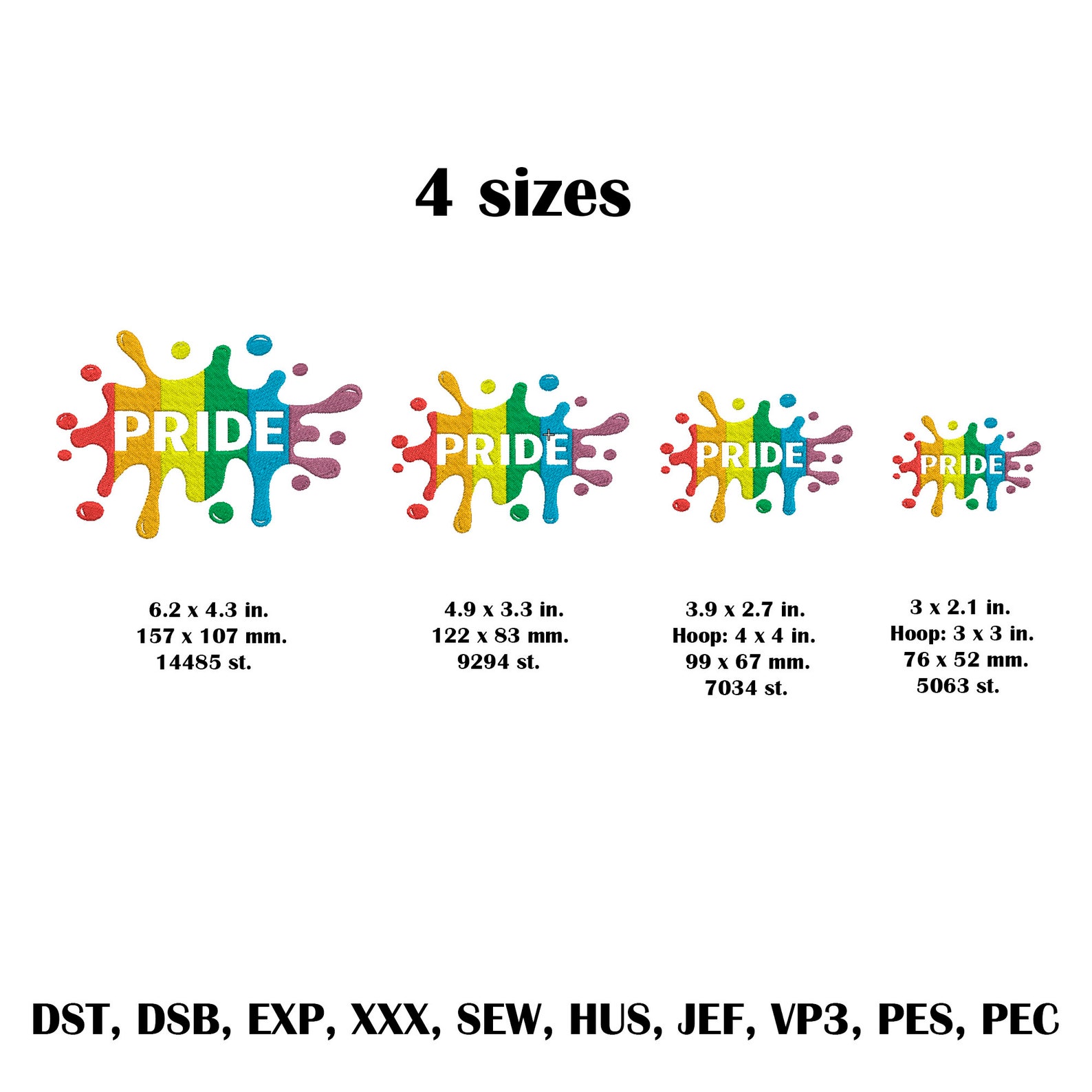 Pride Love Symbol Embroidery Design Gay Rainbow Flag Design - Etsy