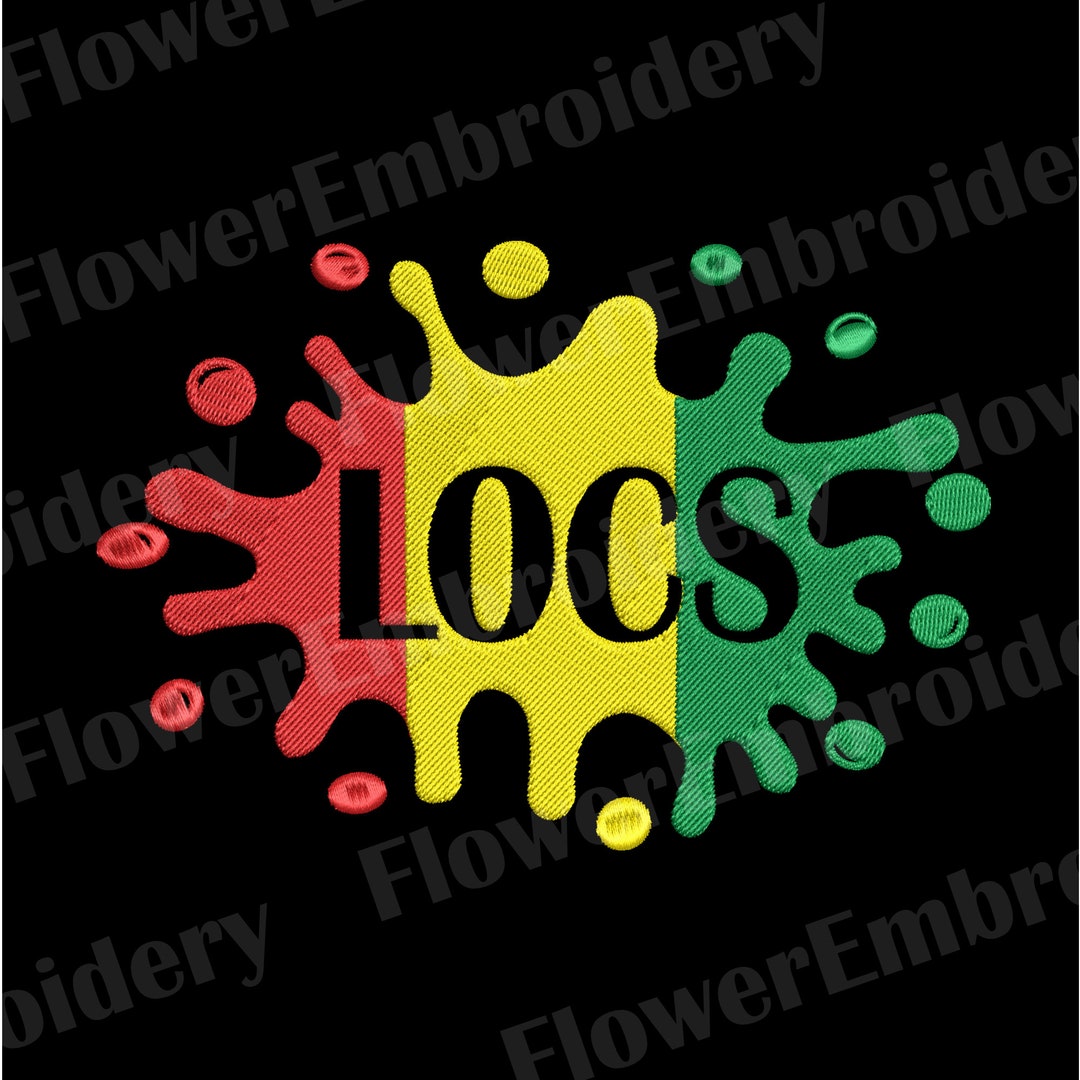 Locs Embroidery Design: Juneteenth African American Style (digital ...