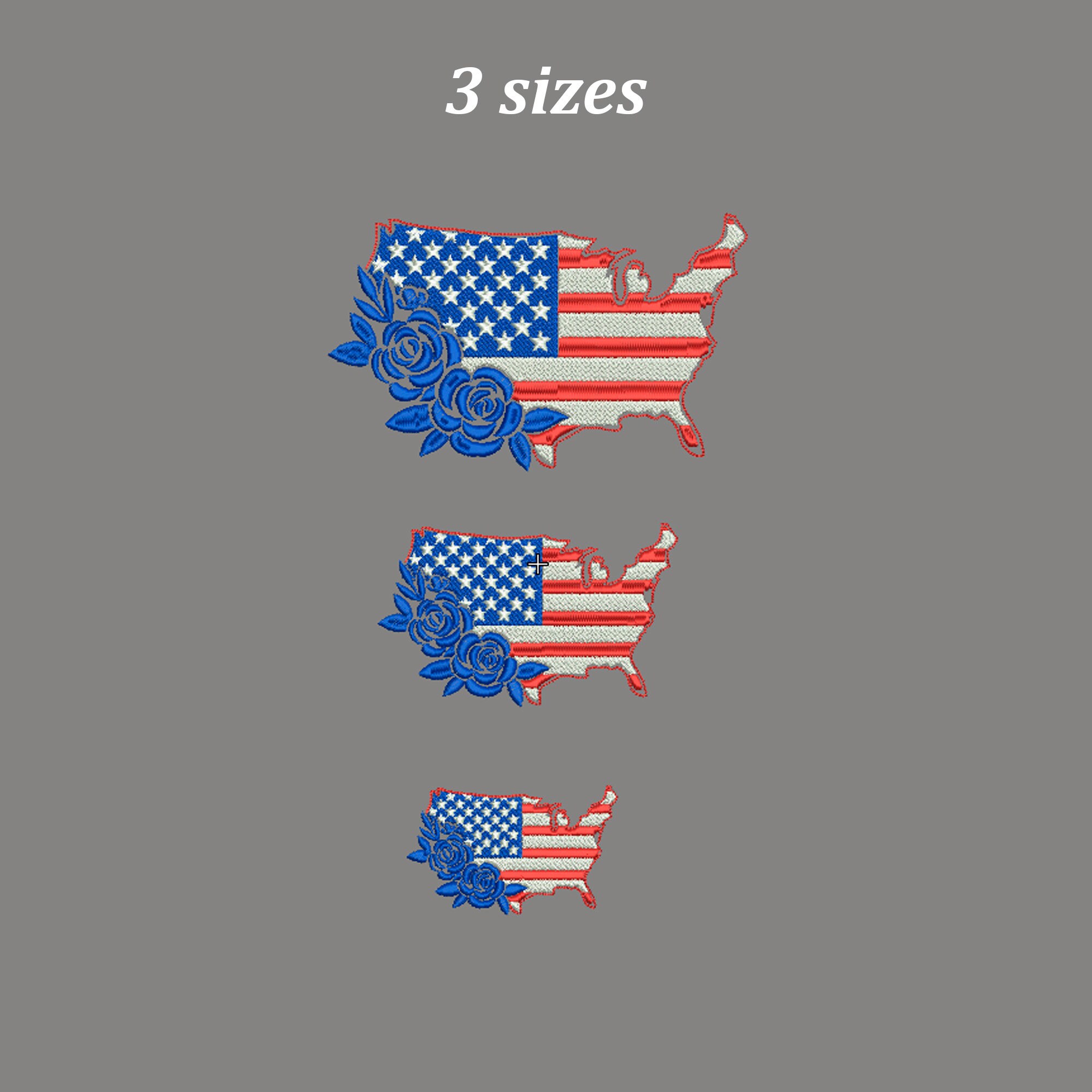 American Flag Machine Embroidery Design USA Flag Design - Etsy