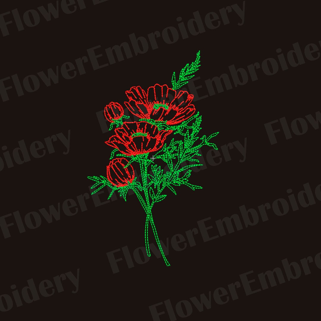 Flower Machine Embroidery Design Wildflower Embroidery Machine Flower ...