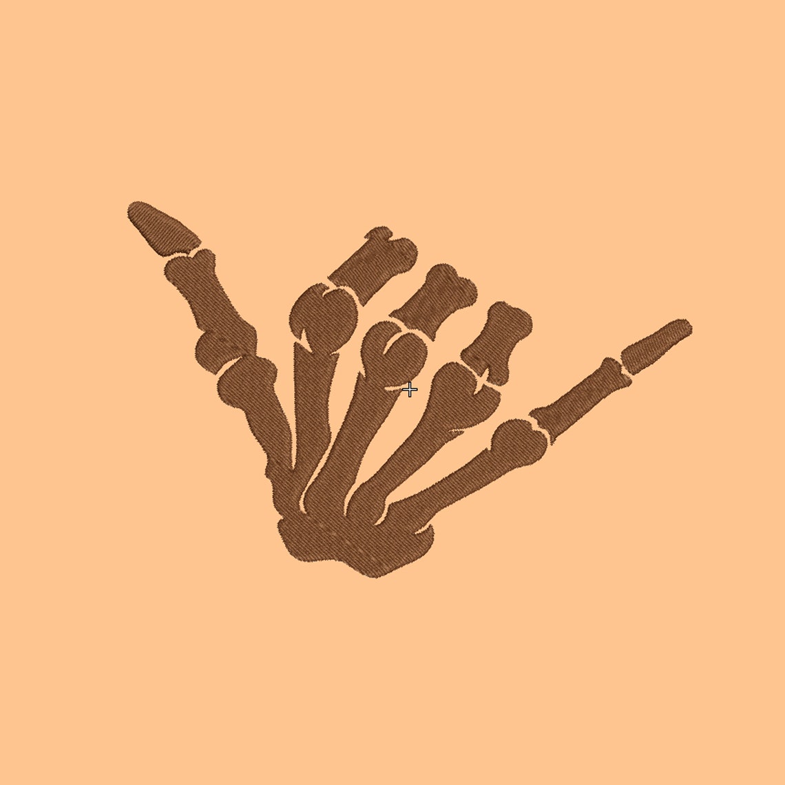 Shaka Skeleton Hand Sign Embroidery Skeleton Hand Embroidery | Etsy