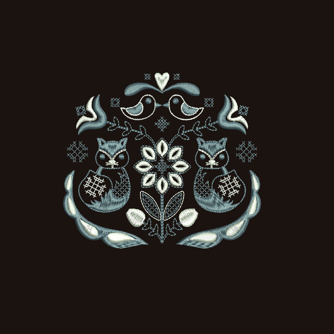 Embroidery Designs Folk Art Embroidery Design Hoop 5 X 5 in Embroidery ...