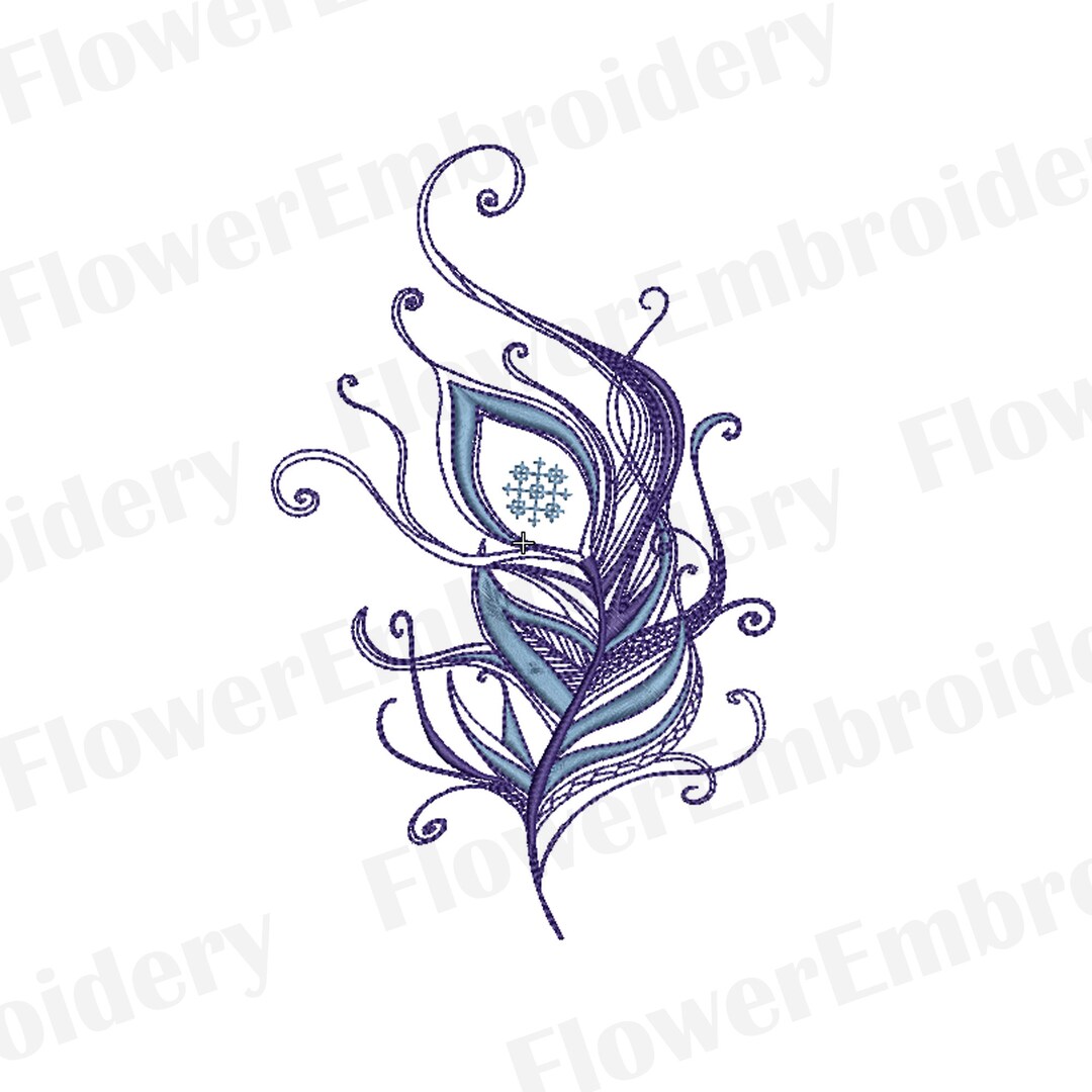 Feather Machine Embroidery Design Flower Embroidery Machine Embroidery ...
