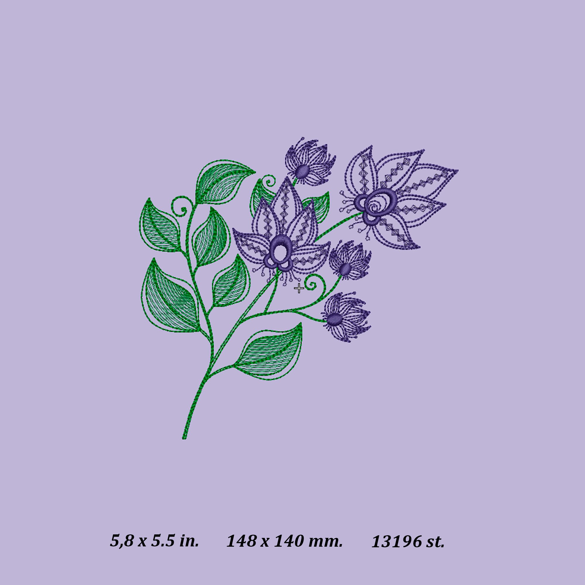 Machine Embroidery Design Flora Flower Embroidery Pattern for | Etsy