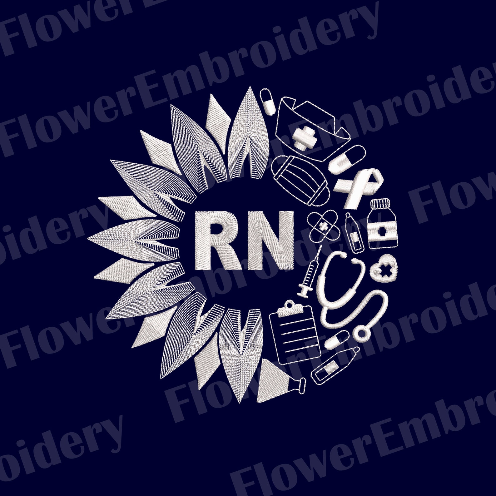 Nurse Machine Embroidery Design Medical Embroidery Stethoscope - Etsy
