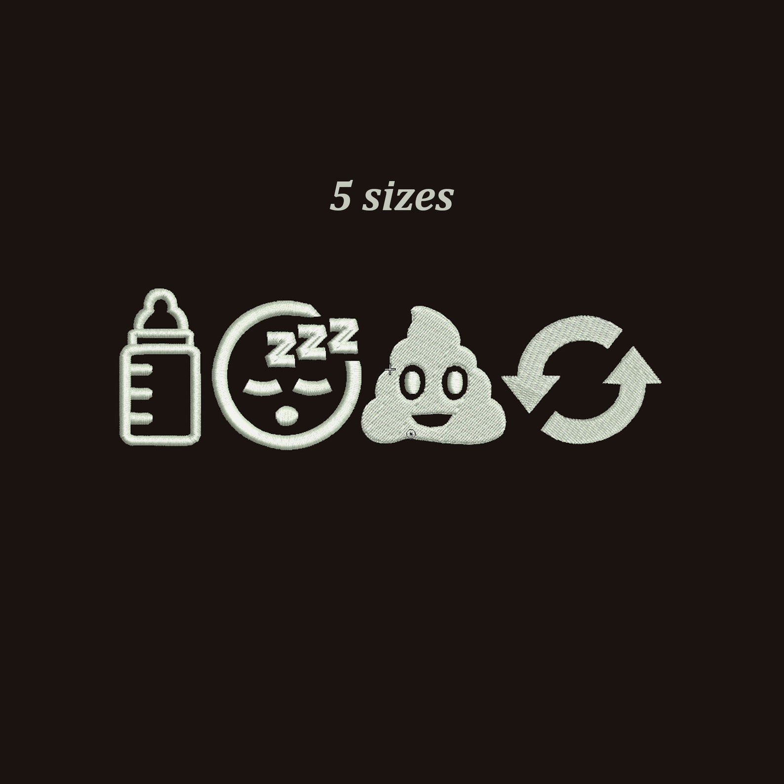 Eat Sleep Poop Repeat Poop Embroidery Design Files Baby - Etsy