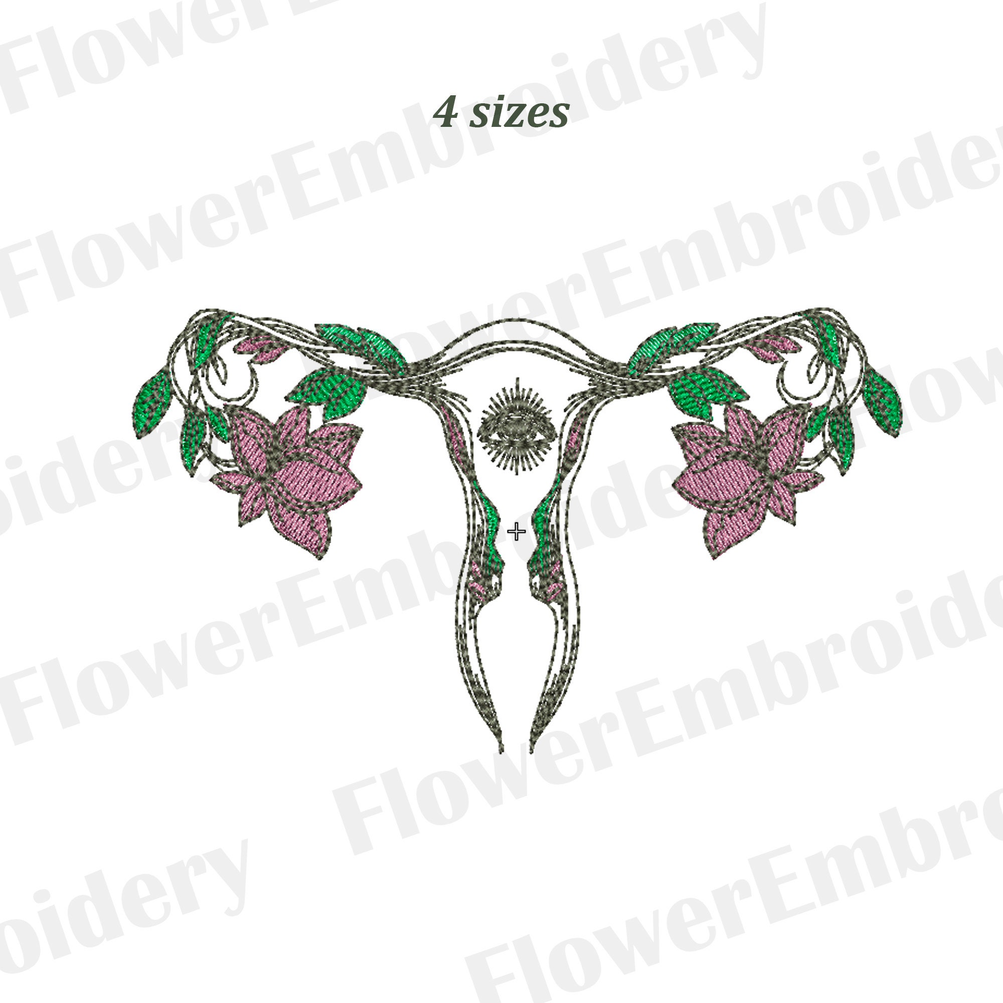 Uterus Embroidery Design Uterus in Flowers Embroidery Woman - Etsy Canada