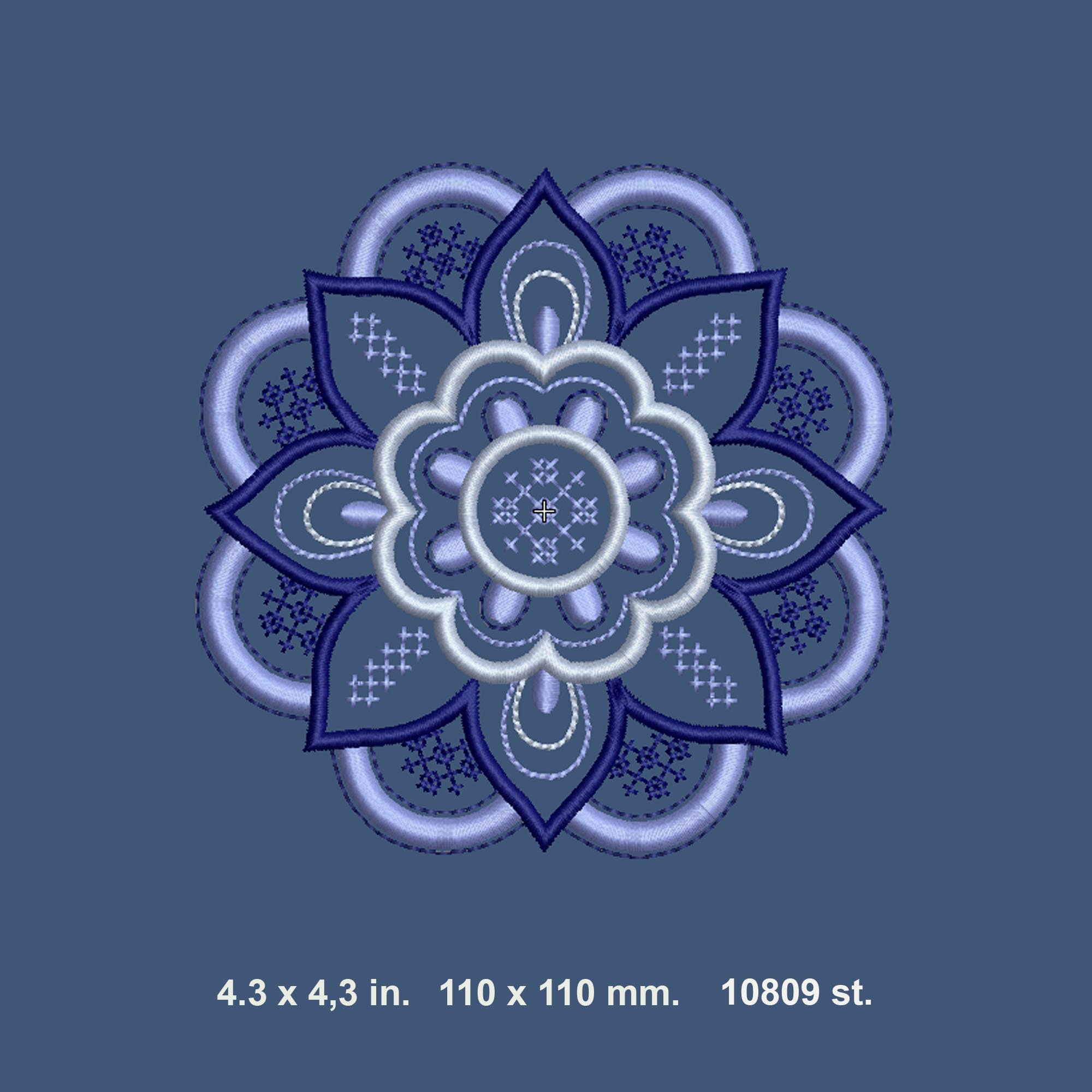 Floral mandala embroidery design Mandala machine embroidery | Etsy