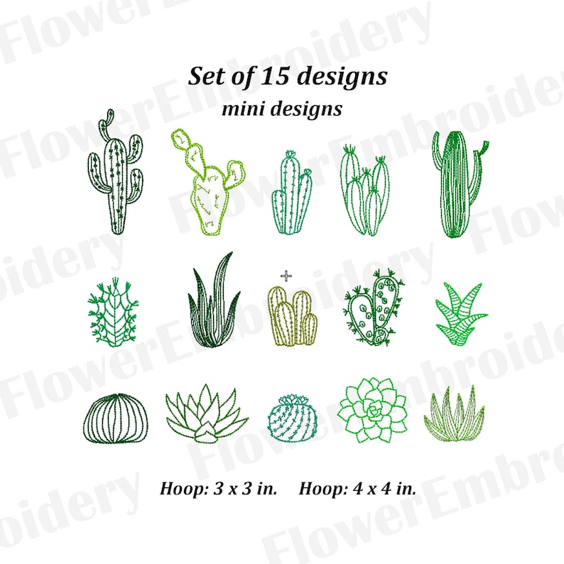 Cactus Embroidery Design Machine Embroidery Designs Cactus Machine ...