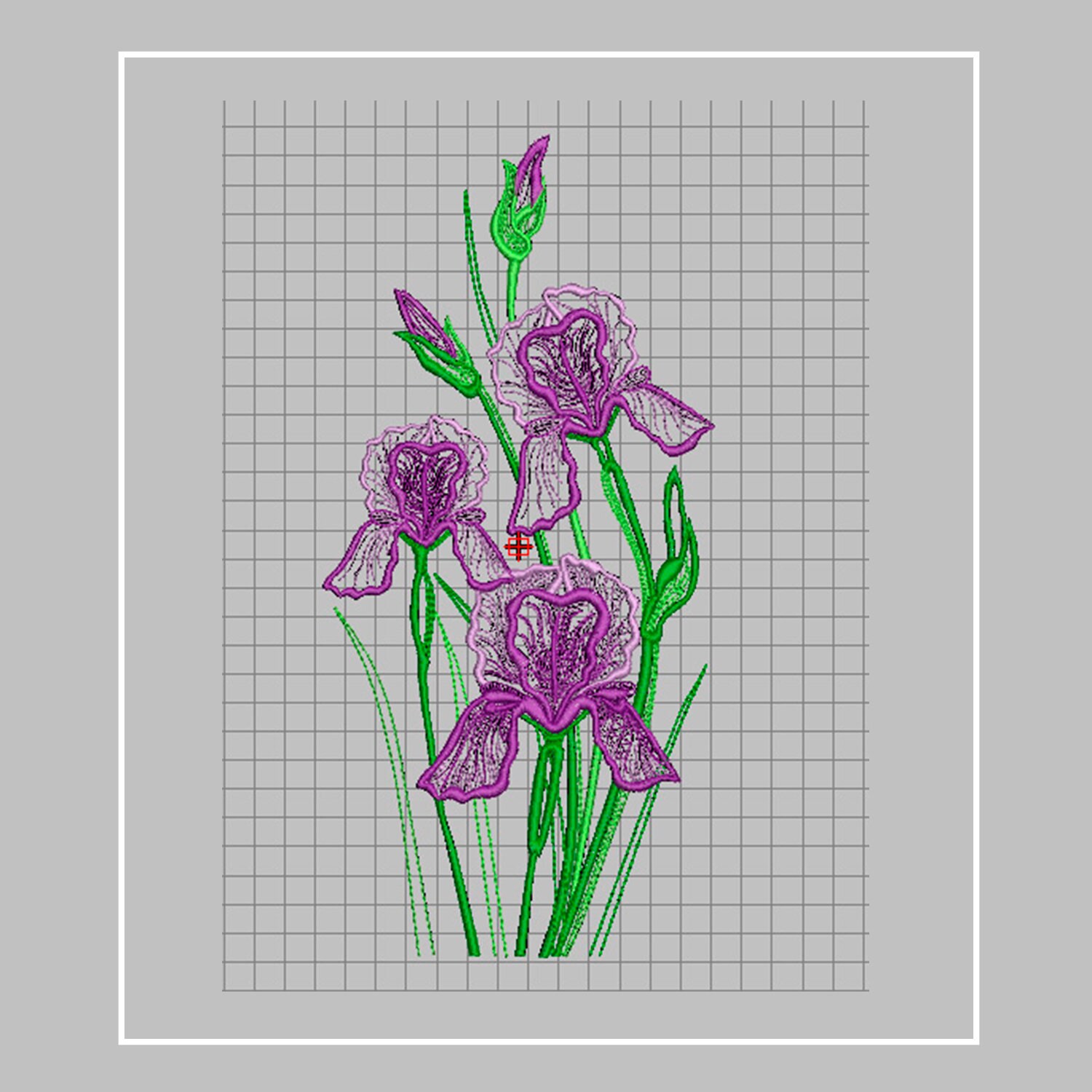 Iris machine embroidery design Embroidery designs for machine | Etsy