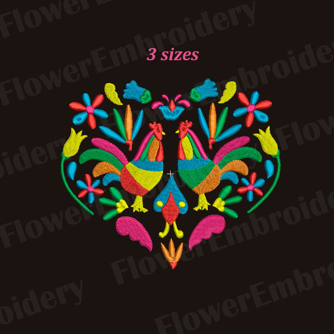 Otomi Bird Embroidery Design: Mexican Folk Art (10 Formats) - Etsy
