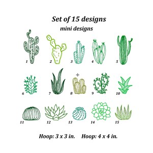 Cactus embroidery design Machine embroidery designs cactus | Etsy