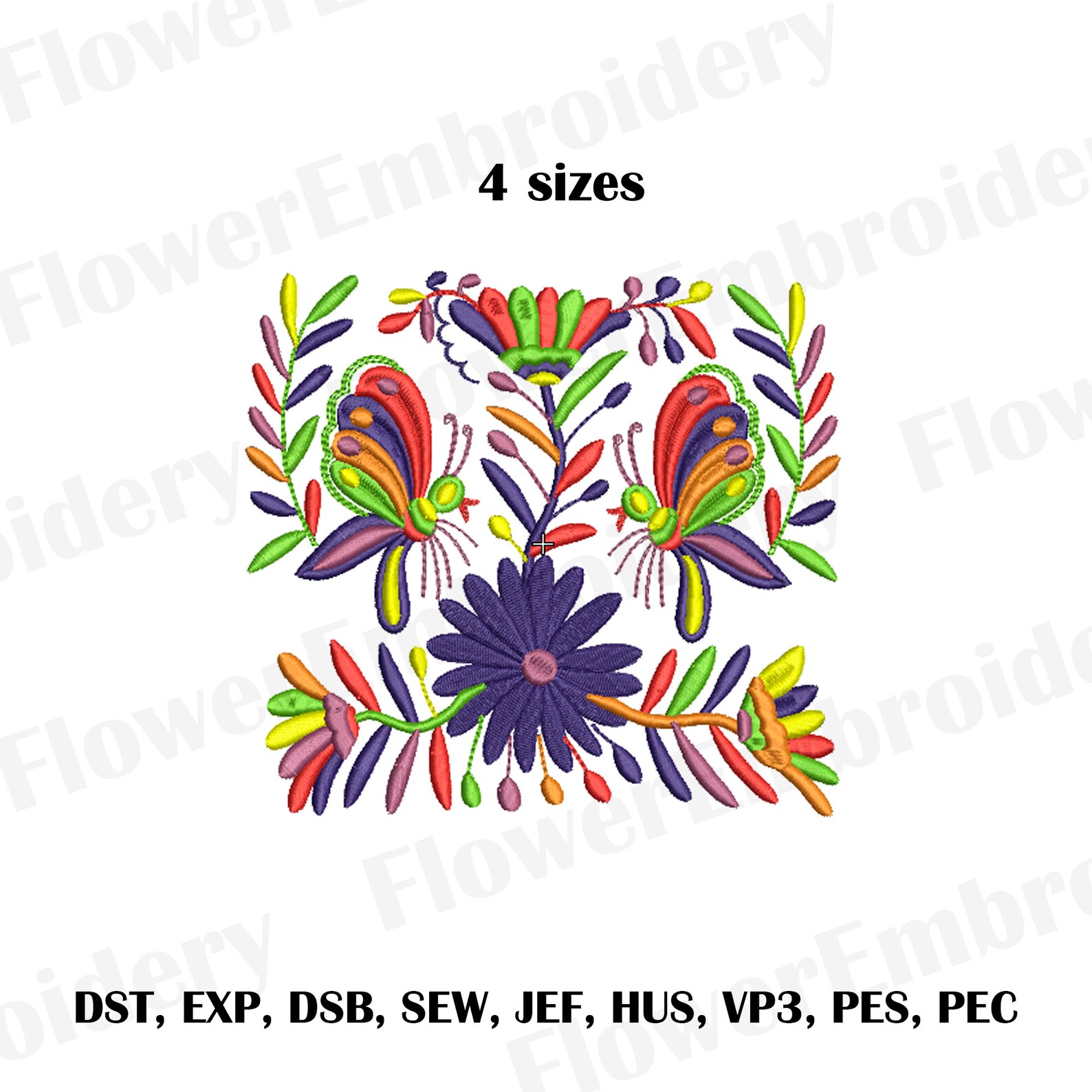 Otomi Bird Embroidery Design: Mexican Folk Art (10 Formats) - Etsy
